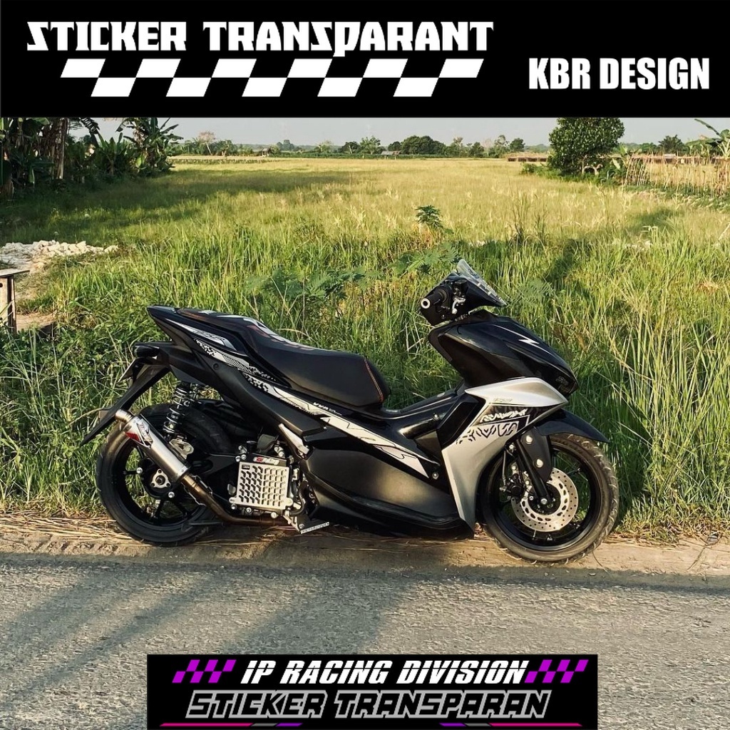 Jual STRIPING STICKER ALL NEW AEROX CONNECTED 155 NVX TRANSPARAN ...