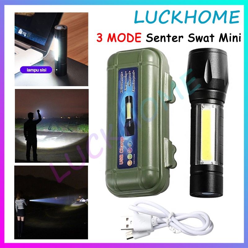 Jual SENTER SWAT MINI ZOOM SENTER POLICE LED MINI ZOOM CAS CHARGE 3 ...
