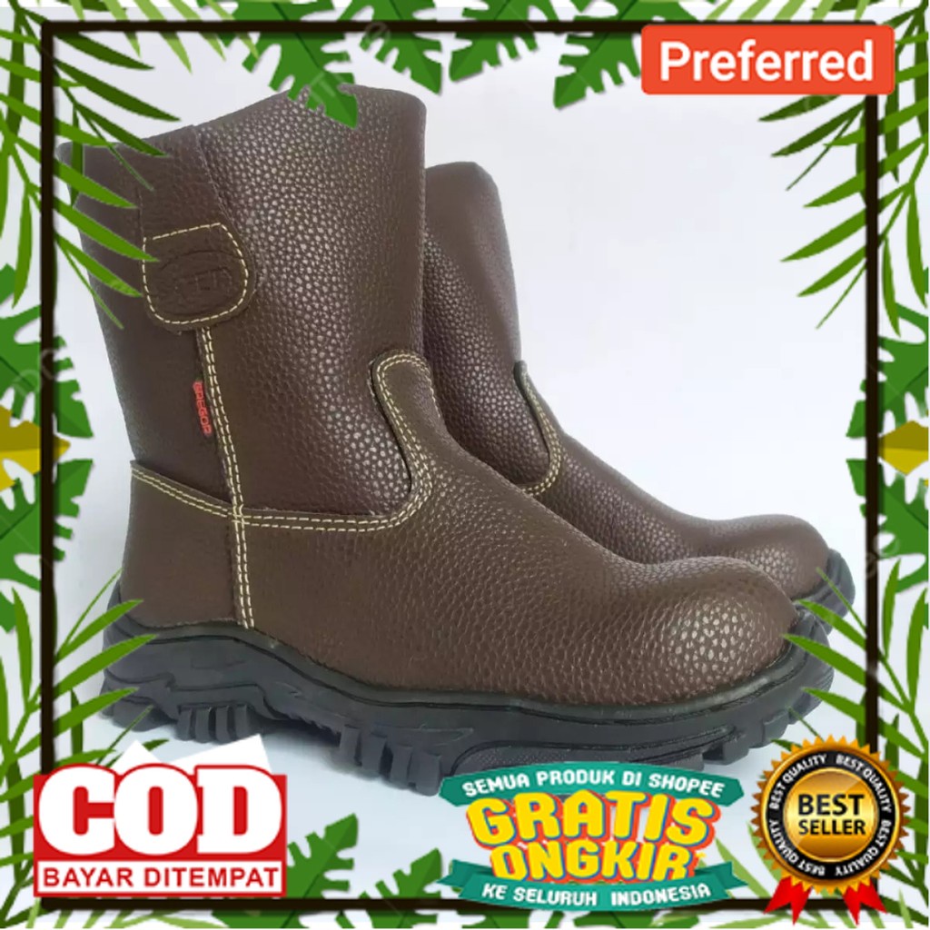 Jual SEPATU KEREN NYAMAN AMAN DESAIN KEKINIAN /Sepatu Safety Boot Kulit ...