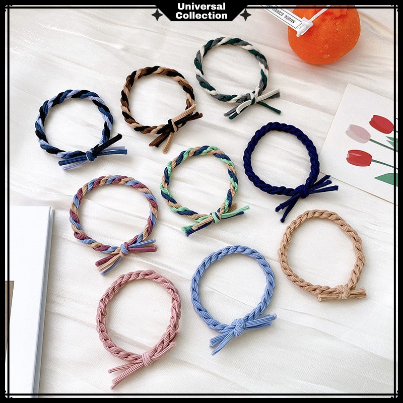 Jual IKATAN RAMBUT KOREA TWIST IMPORT / IKAT RAMBUT KARET MOTIF KOREA ...