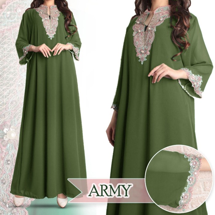 Jual LARIS -Kaftan Payet Gamis Kaftan Modern Busana Muslim Wanita Dress ...
