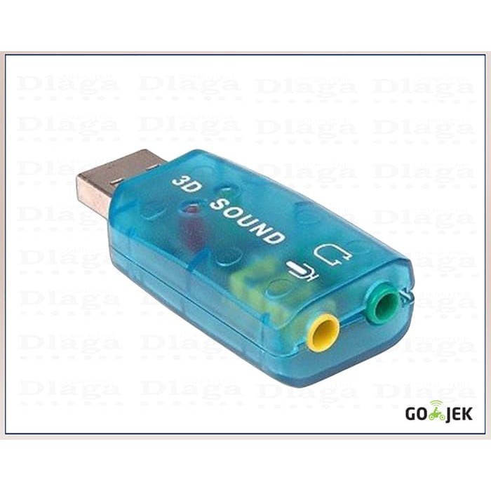 Jual USB Audio Sound Card 3D 5.1 Soundcard External Mic Microphone ...