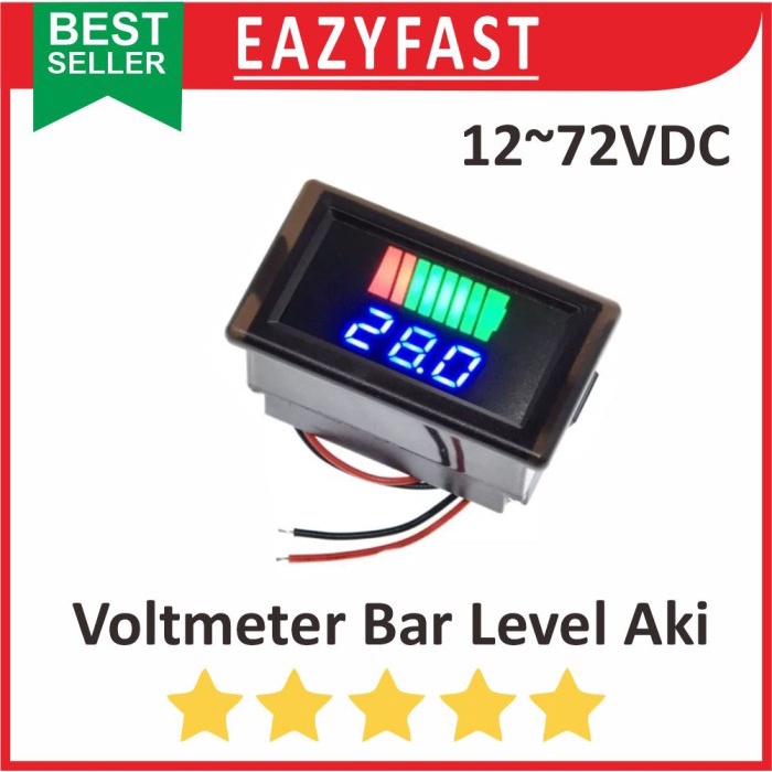 Jual Dual Voltmeter Digital Level Kapasitas Baterai Aki Batre Motor Mobil | Shopee Indonesia