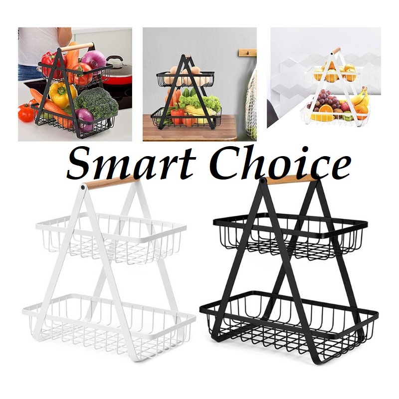 Jual SMART CHOICE Rak Keranjang Besi Dengan 2 Tingkat Tempat ...
