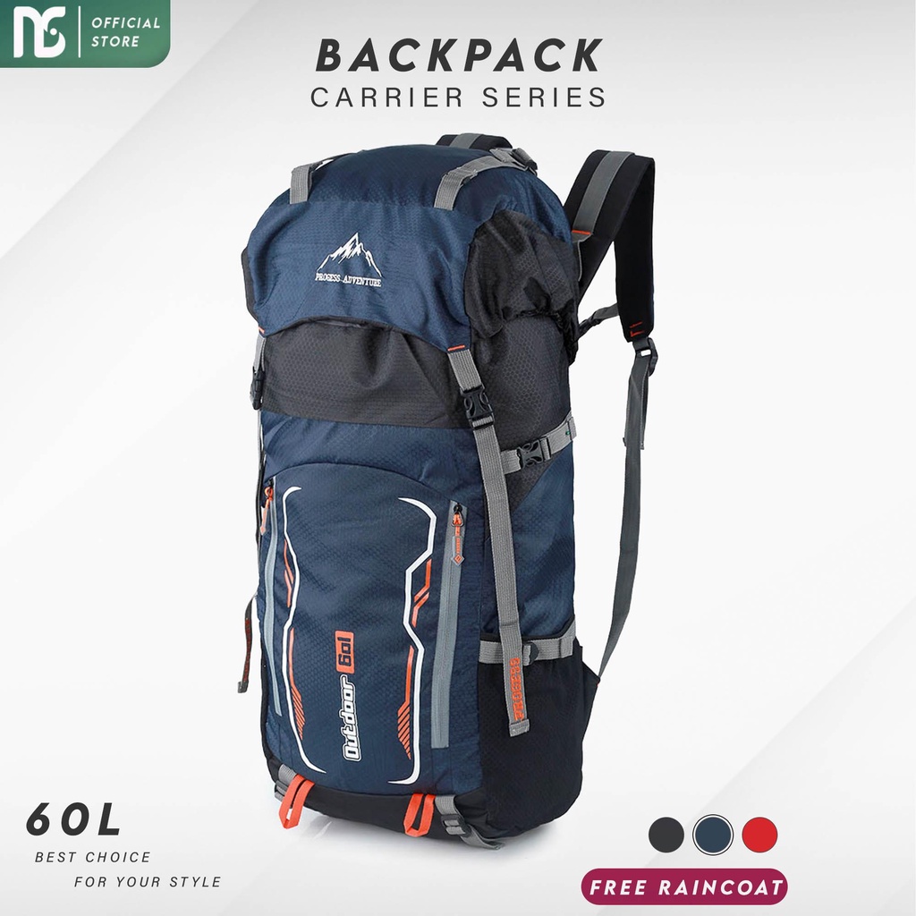 Jual Tas Carrier 60 Liter Tas Keril 60 Liter Ceril Punggung Gunung Muncak Mudik Camping Cordura ...