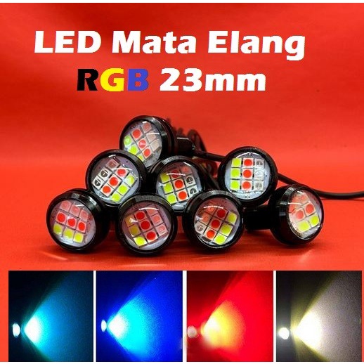 Jual Lampu LED eagle eye RGB mata elang 23mm 23 mm mobil sepeda motor 7 ...
