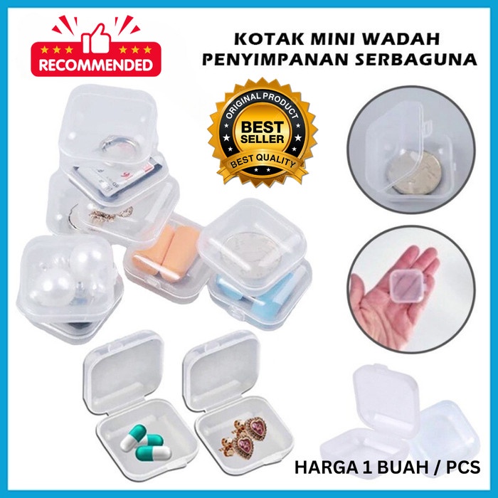 Jual [KANTAN] Kotak Obat Mini Transparant / Wadah Tempat Penyimpanan ...