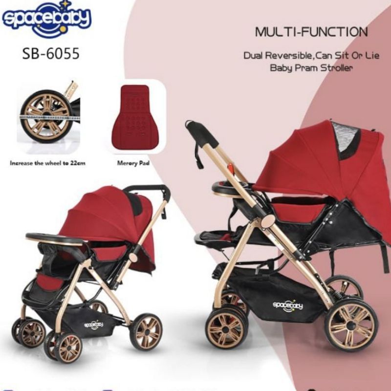 Jual Stroller anak kereta dorong bayi Spacebaby SB 6055 Yukita ST 16 ...