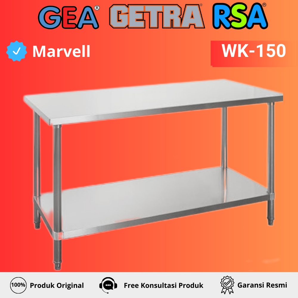 Jual Working Table Getra Wk-150 Knock Down Meja Kerja Stainless Steel ...