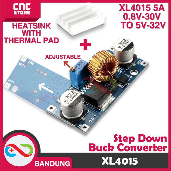 Jual XL4015 DC-DC STEP DOWN BUCK CONVERTER ADJUSTABLE POWER SUPPLY 5A | Shopee Indonesia