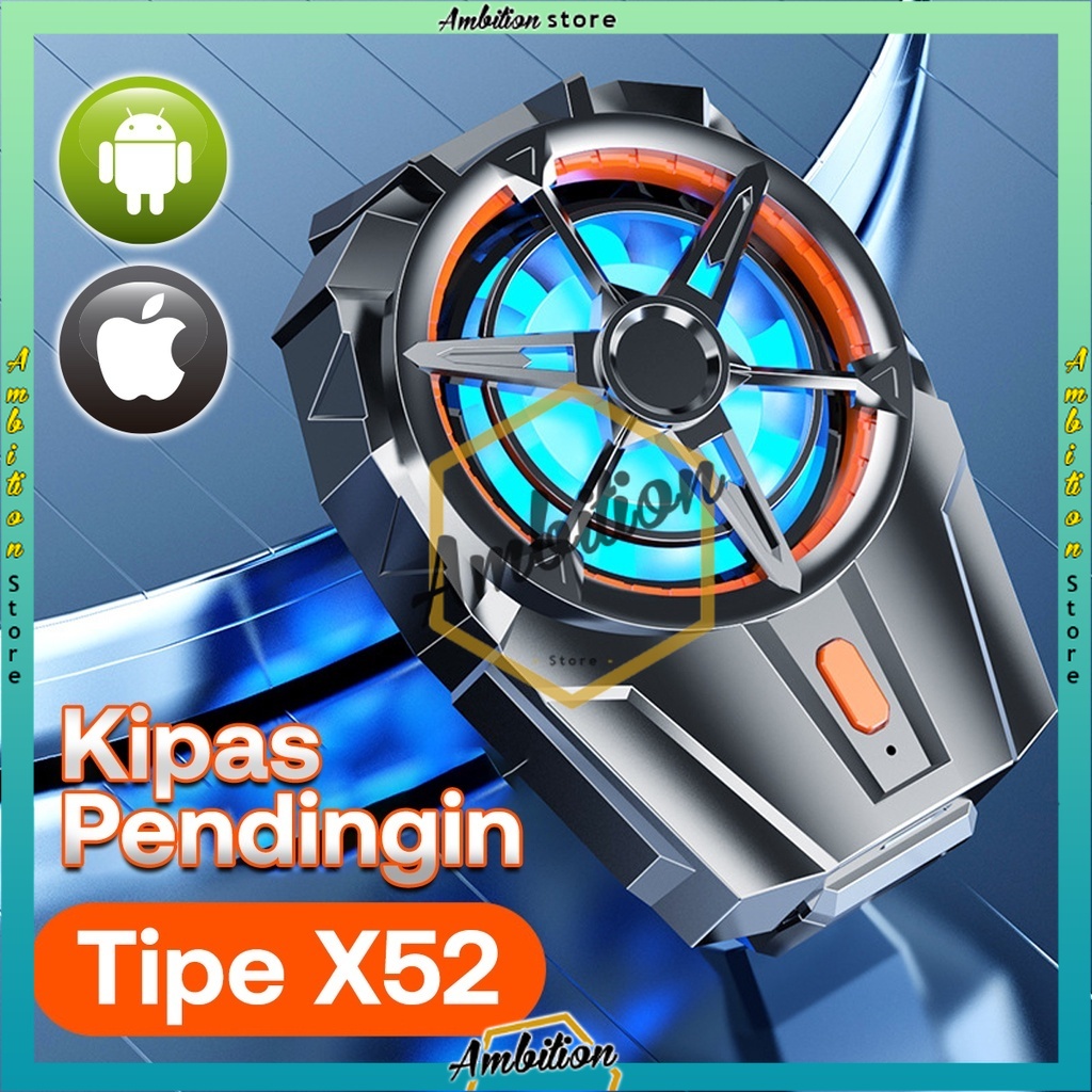 Jual X52 Pendingin HP Untuk Game Fancooler HP Kipas Wireless Gaming ...