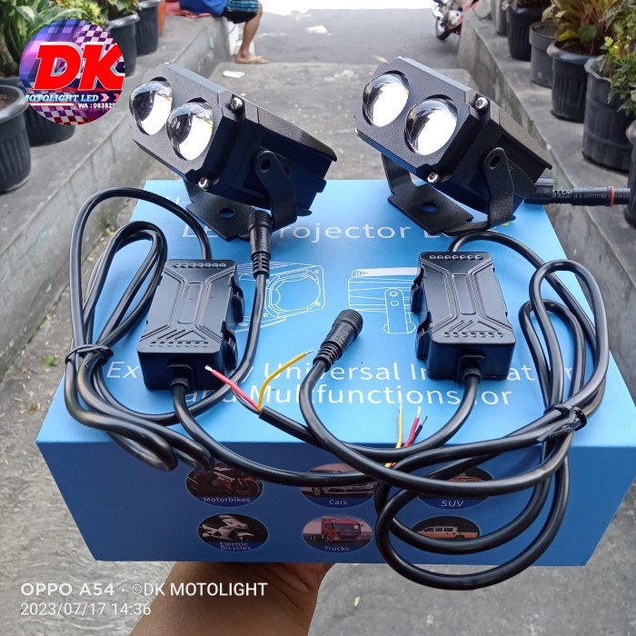 Jual Lampu Sorot laser mini proji MT27 HRJ sinar putih putih motor ...