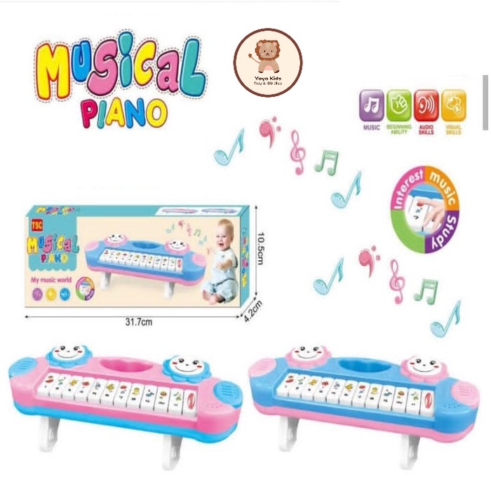 Jual Mainan Anak Piano Anak Bayi Balita Mengenal Musik KeyBoard Alat ...