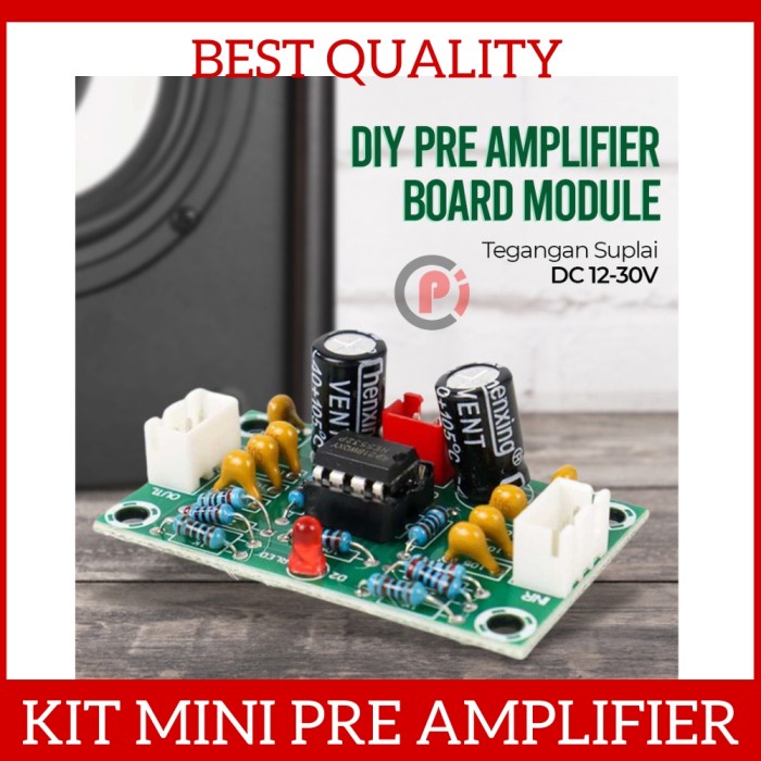 Jual DIY Kit Mini Pre Amp Audio Sound Amplifier Module Board Stereo ...