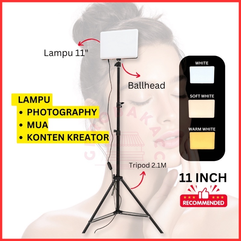 Jual [PAKET] LAMPU MUA FOTOGRAFI PL-26 11 INCH + TRIPOD 2 METER LAMPU FOTOGRAFI MUA RIAS MAKE UP ...