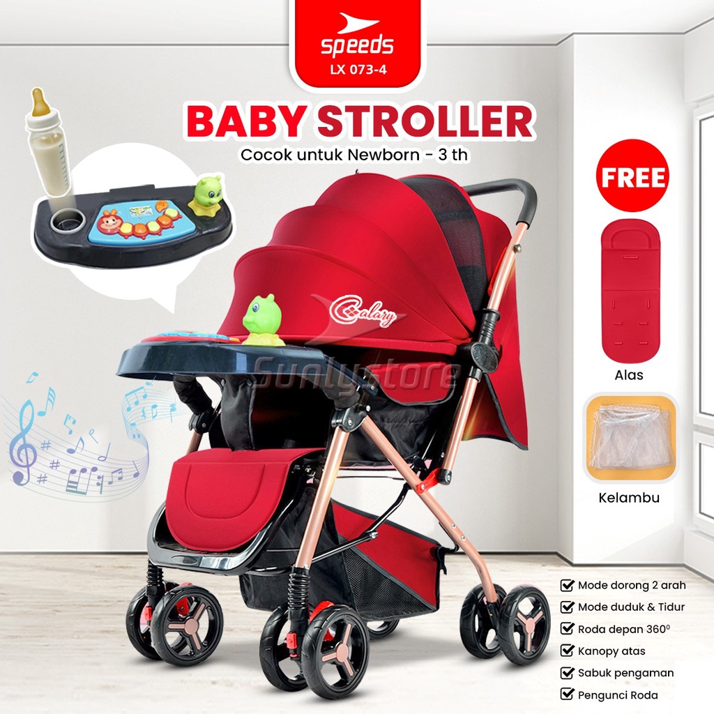 Jual SPEEDS Stroller Anak Full Cover 2 Fitur Lengkap Kereta Dorong Bayi ...