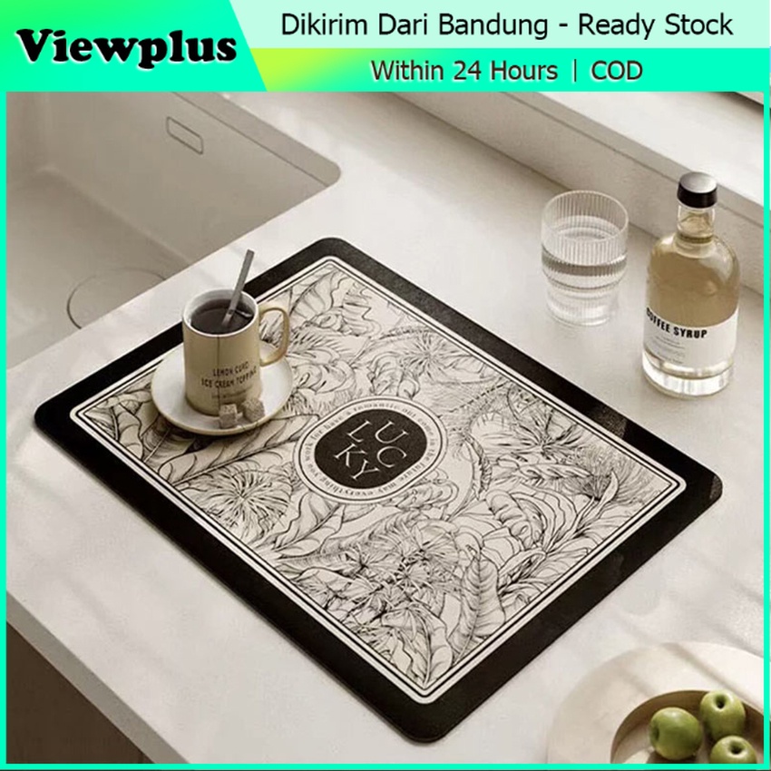 Jual Alas Pengering Piring Diatom Serap Air Untuk Dapur wastafel Tahan ...