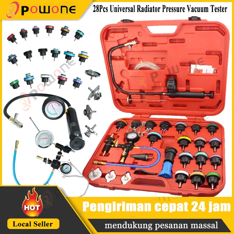 Jual 28Pcs Universal Radiator Pressure Tester Vacuum Type Cooling ...