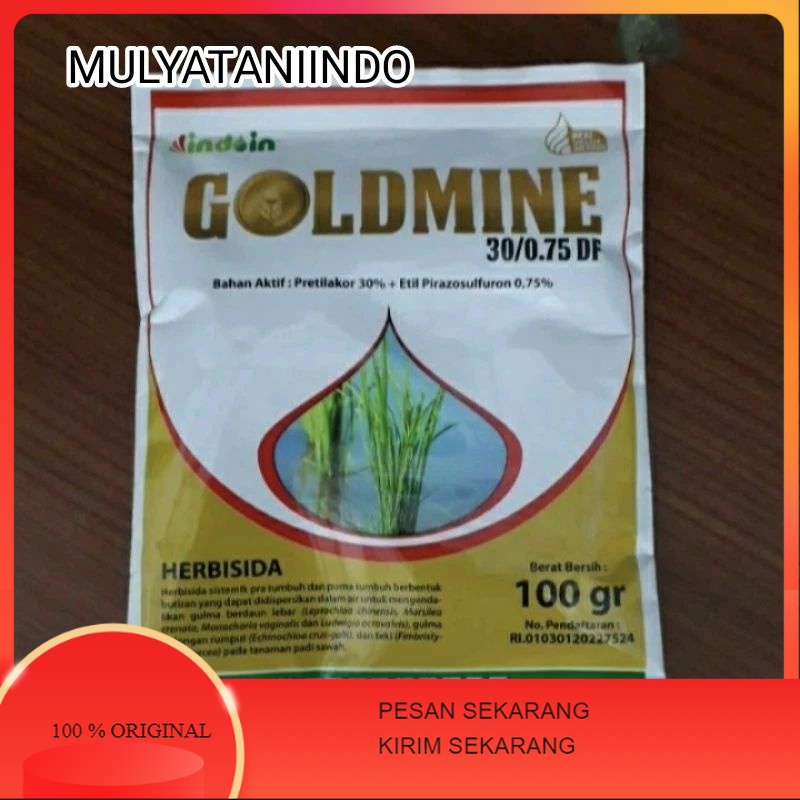 Jual Herbisida pra tumbuh padi Goldmine 100 gram pembeku biji gulma ...