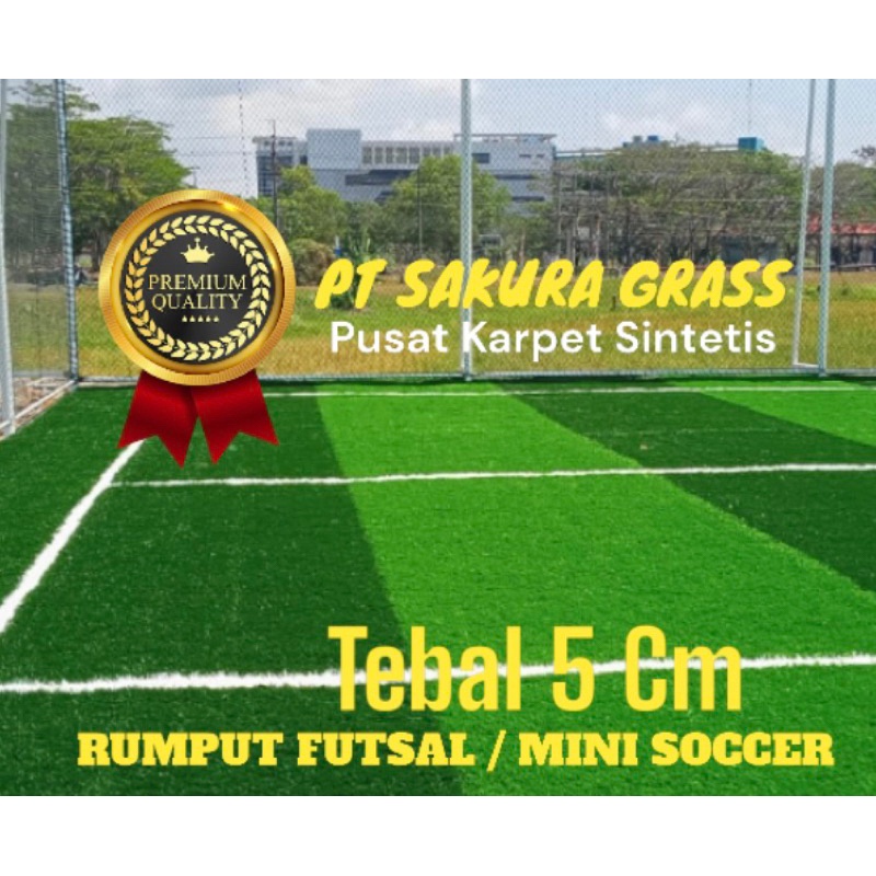 Jual GROSIR RUMPUT SINTETIS LAPANGAN FUTSAL / MINI SOCCER TEBAL 5 CM ...
