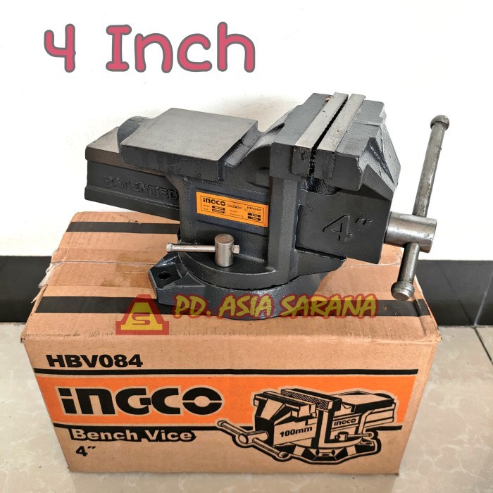 Jual Bench Vise Putar 4" Inch INGCO HBV084 Catok Ragum Bais Tanggem ...
