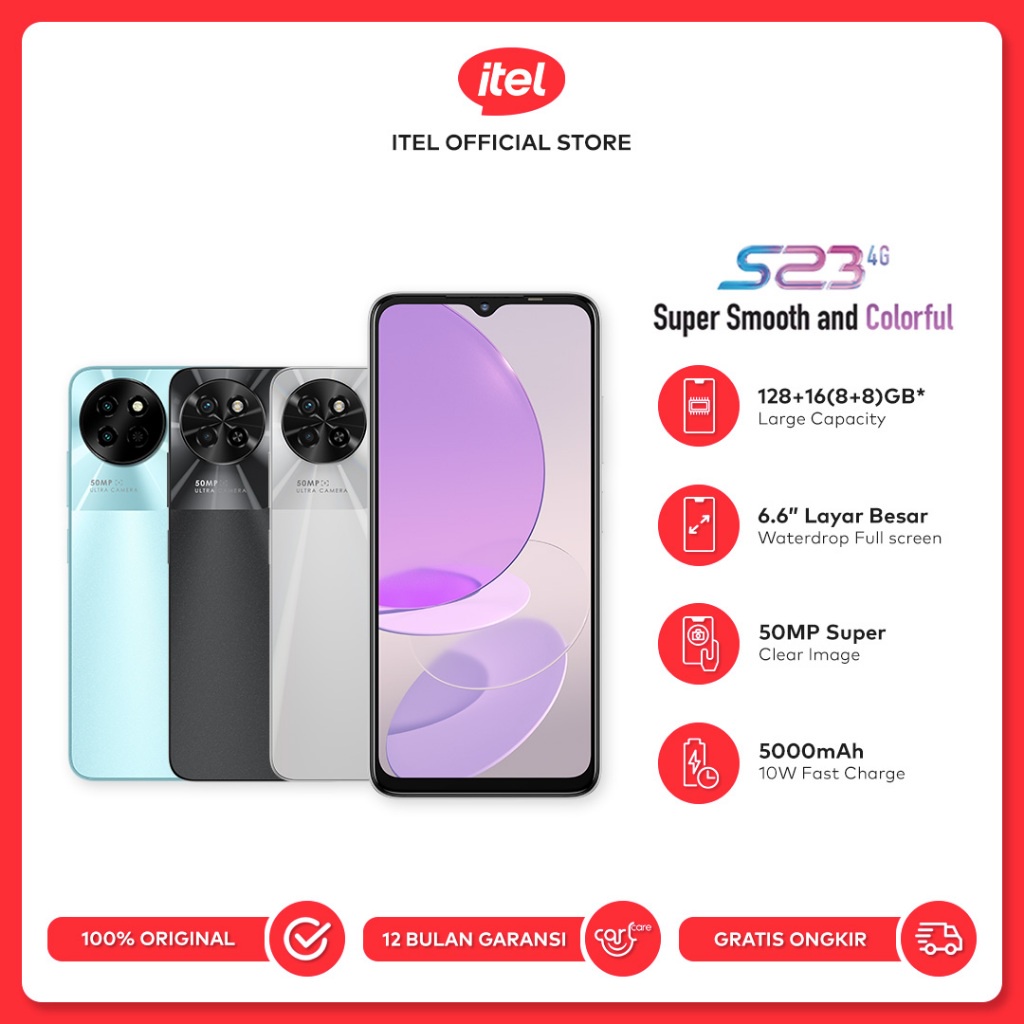 Jual itel S23 RAM 16GB (8GB+8GB) ROM 128GB/256GB 6,6'' HD 90 Hz ...