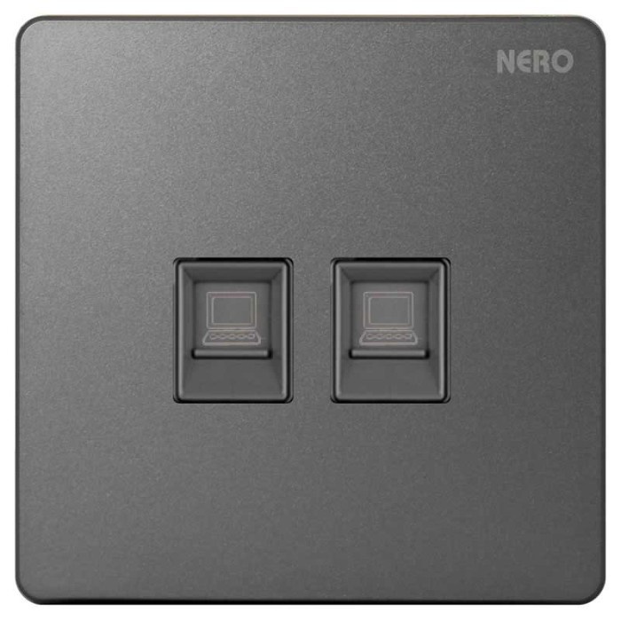Jual Nero Casa X2 - 2 Gang Data Outlet Cat6 With SHutter - CASA X2PCA2 ...