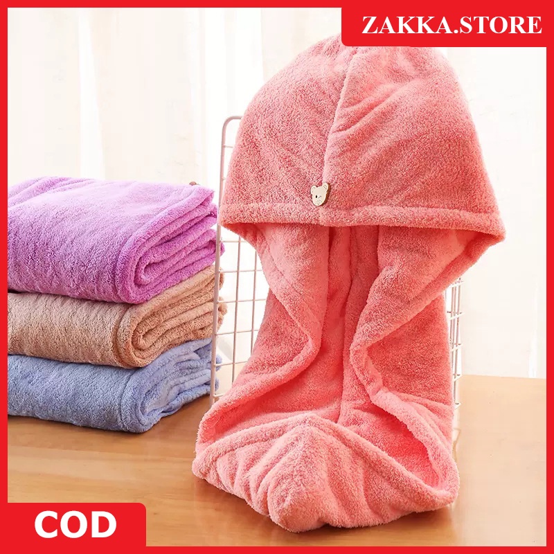 Jual Zakka_Store COD Handuk Rambut Keramas Magic Towel Handuk Pengering ...