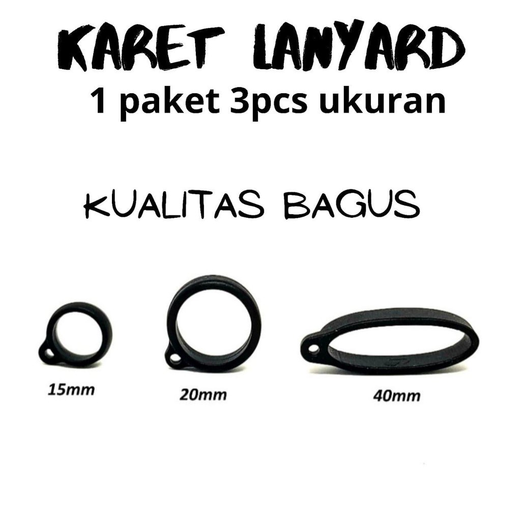 Jual KARET LANYARD 3 UKURAN O RING (3PCS) | Shopee Indonesia