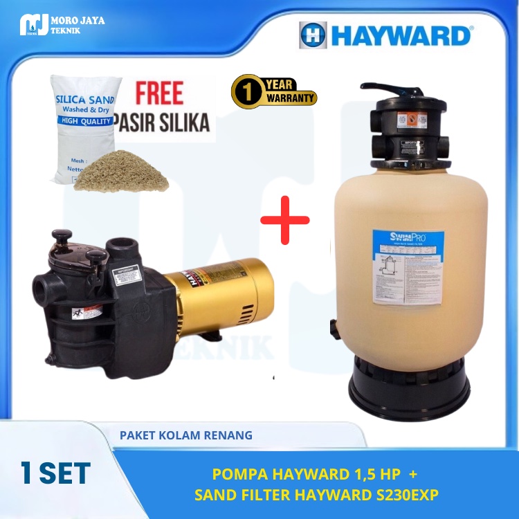 Jual Paket Mesin Pompa Air Kolam Renang Hayward 1.5HP Sand Filter Hayward S230EXP | Shopee Indonesia