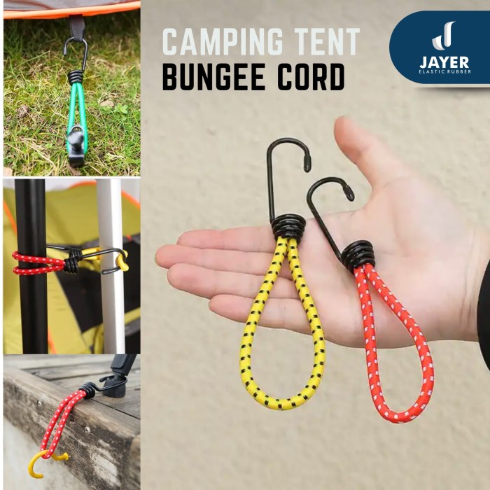 Jual Tali flysheet tenda elastis 1 Set Tali tenda camping outdoor 4 pcs ...