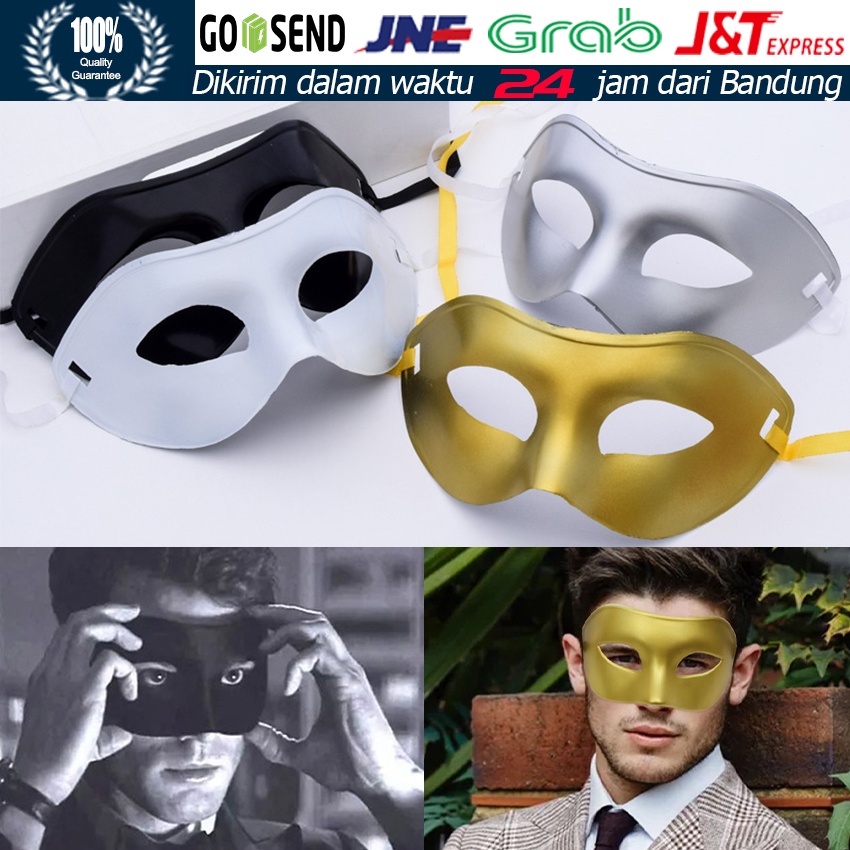 Jual Topeng Mata Acara Pesta Pria Wanita Party Dansa Hitam Polos ...