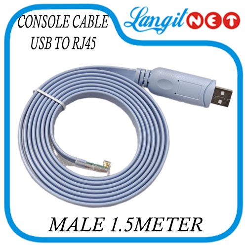 Jual CONSOLE CABLE USB TO RJ45 MALE 1.5METER | Shopee Indonesia