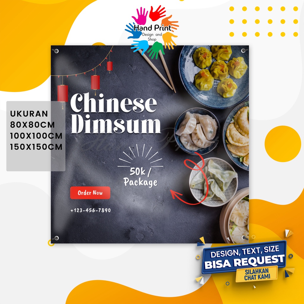 Jual Cetak Spanduk Banner Jualan Dimsum Ayam Dimsum Udang Makanan E MMT ...