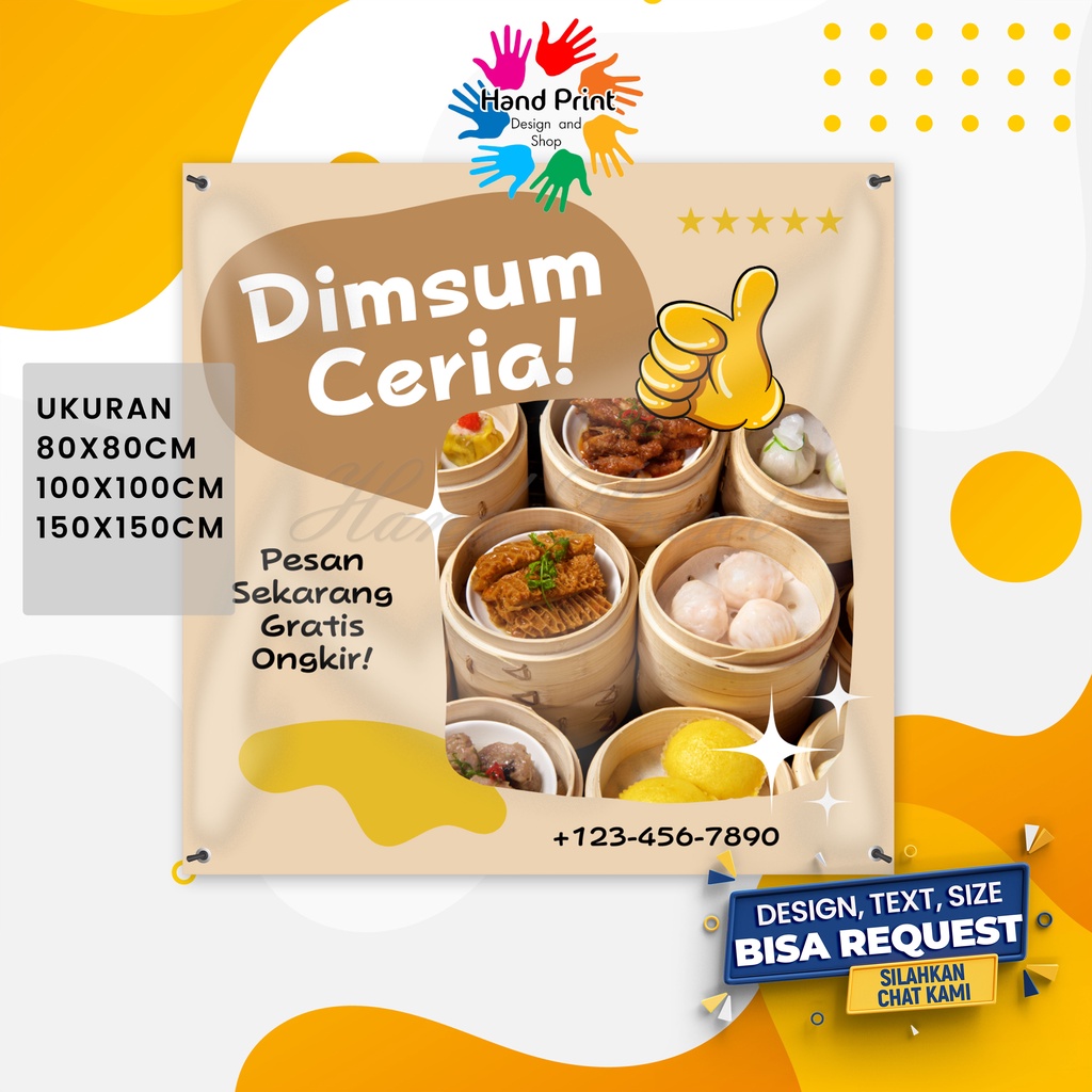 Jual Cetak Spanduk Banner Jualan Dimsum Ayam Dimsum Udang Makanan C MMT ...