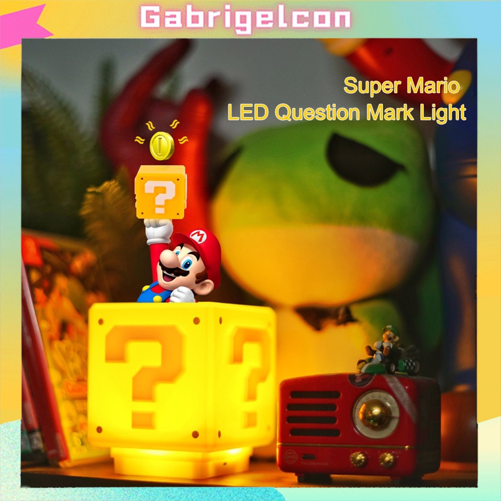 Jual Super Mario Led Question Mark Lampu Sentuh Tanda Tanya Night Light ...