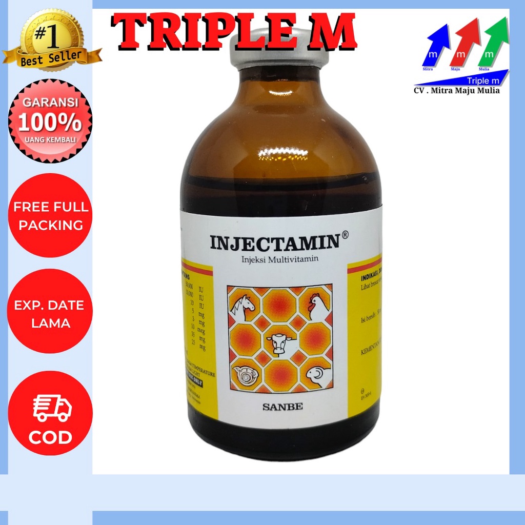 Jual Injectamin 50 ml TRIPLE M - Vitamin Ternak PT Sanbe Farma | Shopee ...