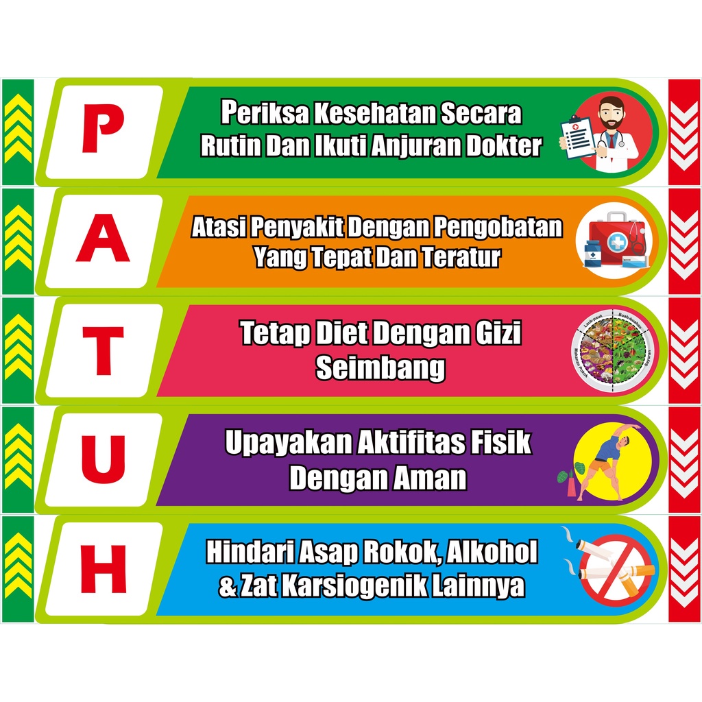 Jual Stiker Tangga Akreditasi Puskesmas Budaya Hidup Patuh (Panjang 100 ...