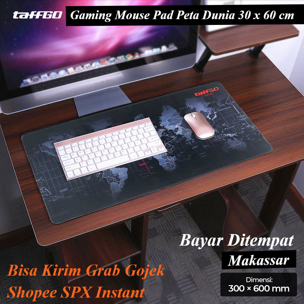 Jual [TSU] Mousepad Besar Anti Slip Peta Dunia Ukuran 30cm x 60cm ...
