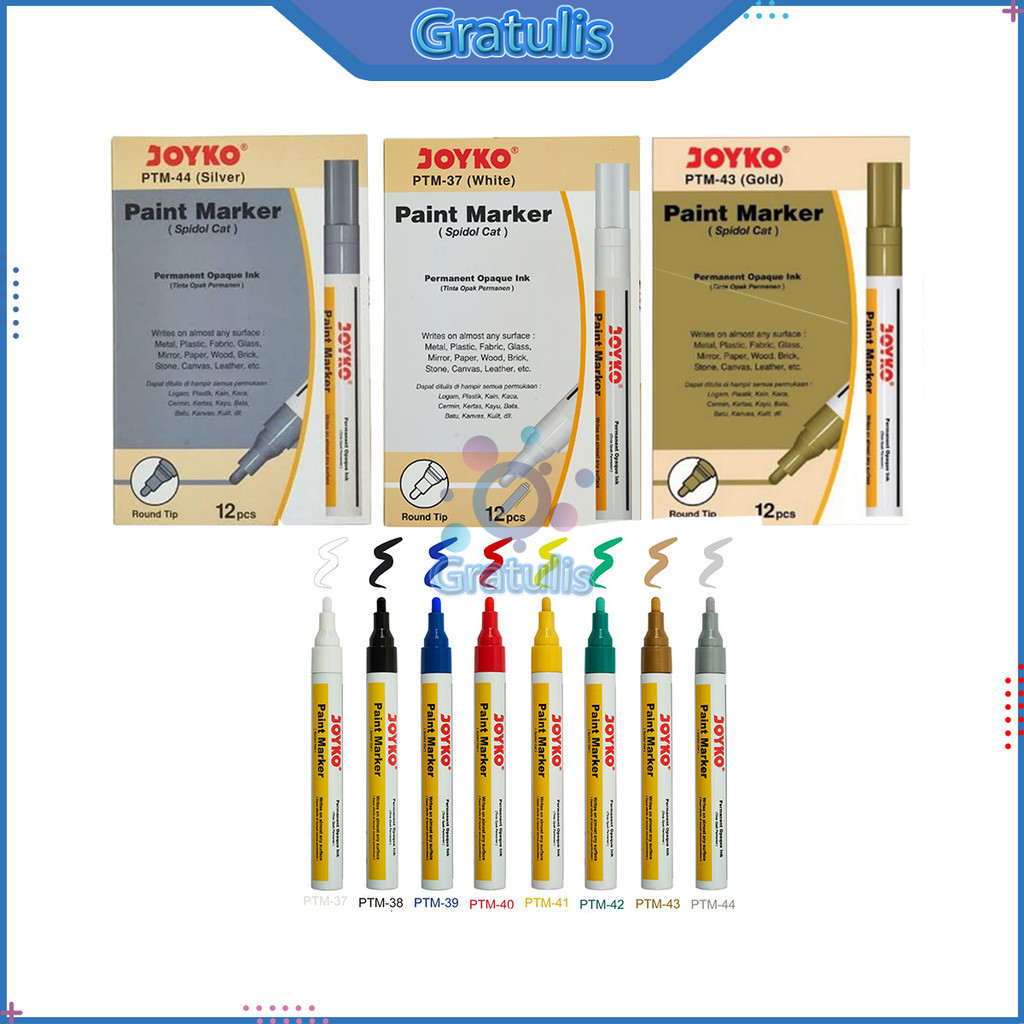 Jual SPIDOL CAT JOYKO PERMANENT [1 PACK] / PAIN MAKER PTM-37 PTM-44 PTM ...