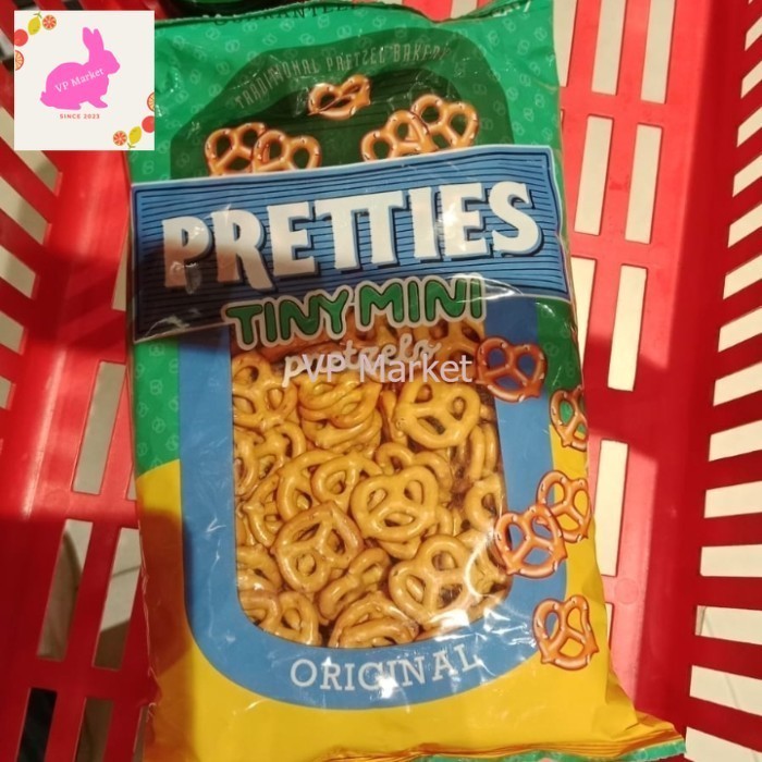 Jual Pretties Tiny Mini Pretzel Brezel Biscuit Biskuit Snack 277gr ...