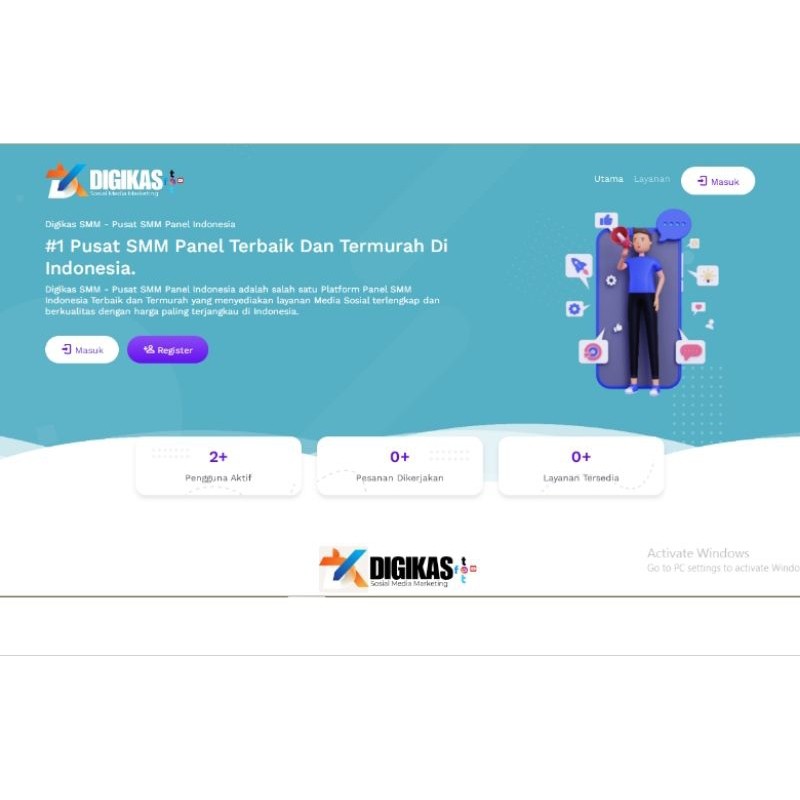 Jual Source Code Panel SMM Digikas Tampilan Responsive, Multi Provider ...