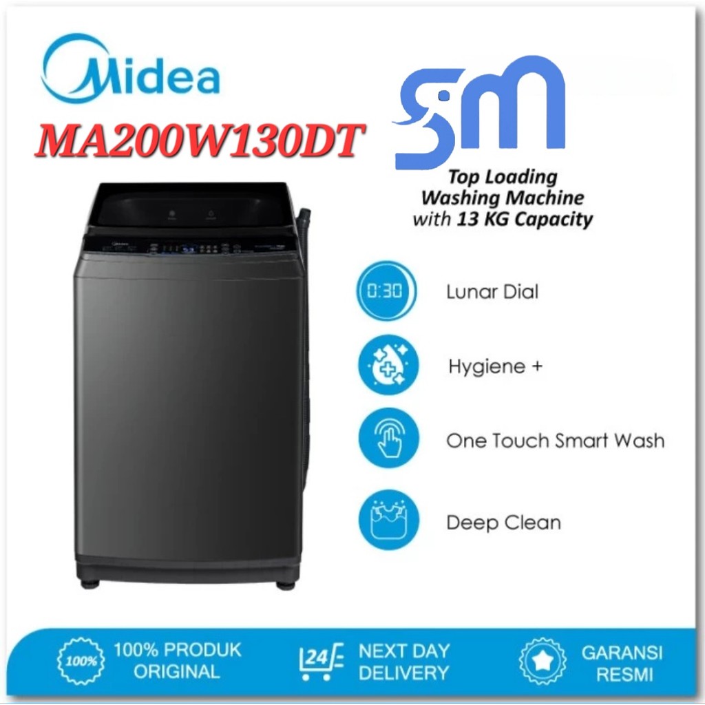 Jual Mesin cuci Midea MA200W130DT Top Loading 13 kg bukaan atas ...