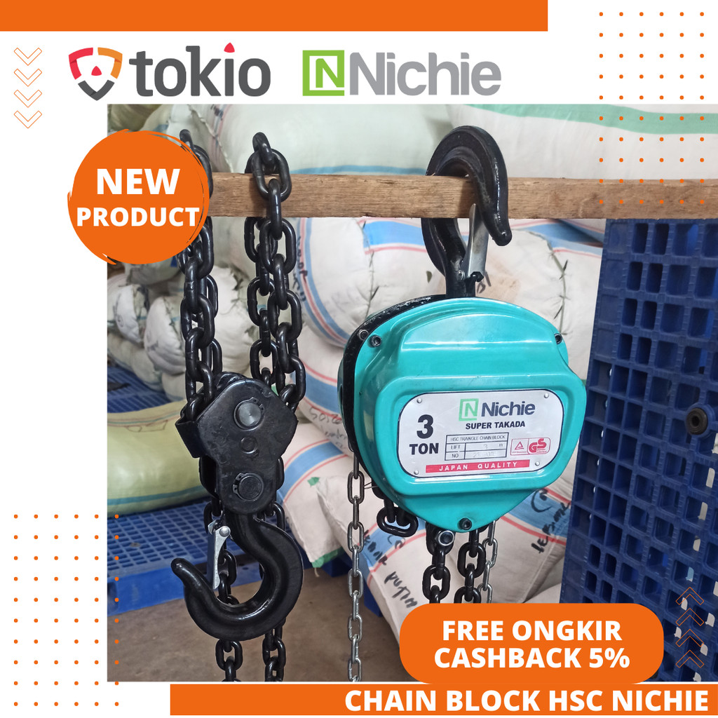 Jual NICHIE CHAIN BLOCK KATROL RANTAI TAKAL 1T - 2T - 3T - 5T - 10T HSC PREMIUM ORIGINAL ...