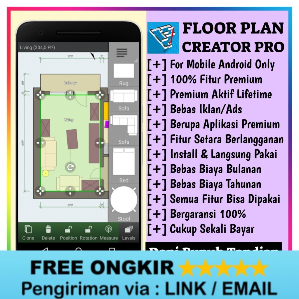 Jual Beli 1 Gratis 1 Floor Plan Creator Pro Unlimited | Shopee Indonesia