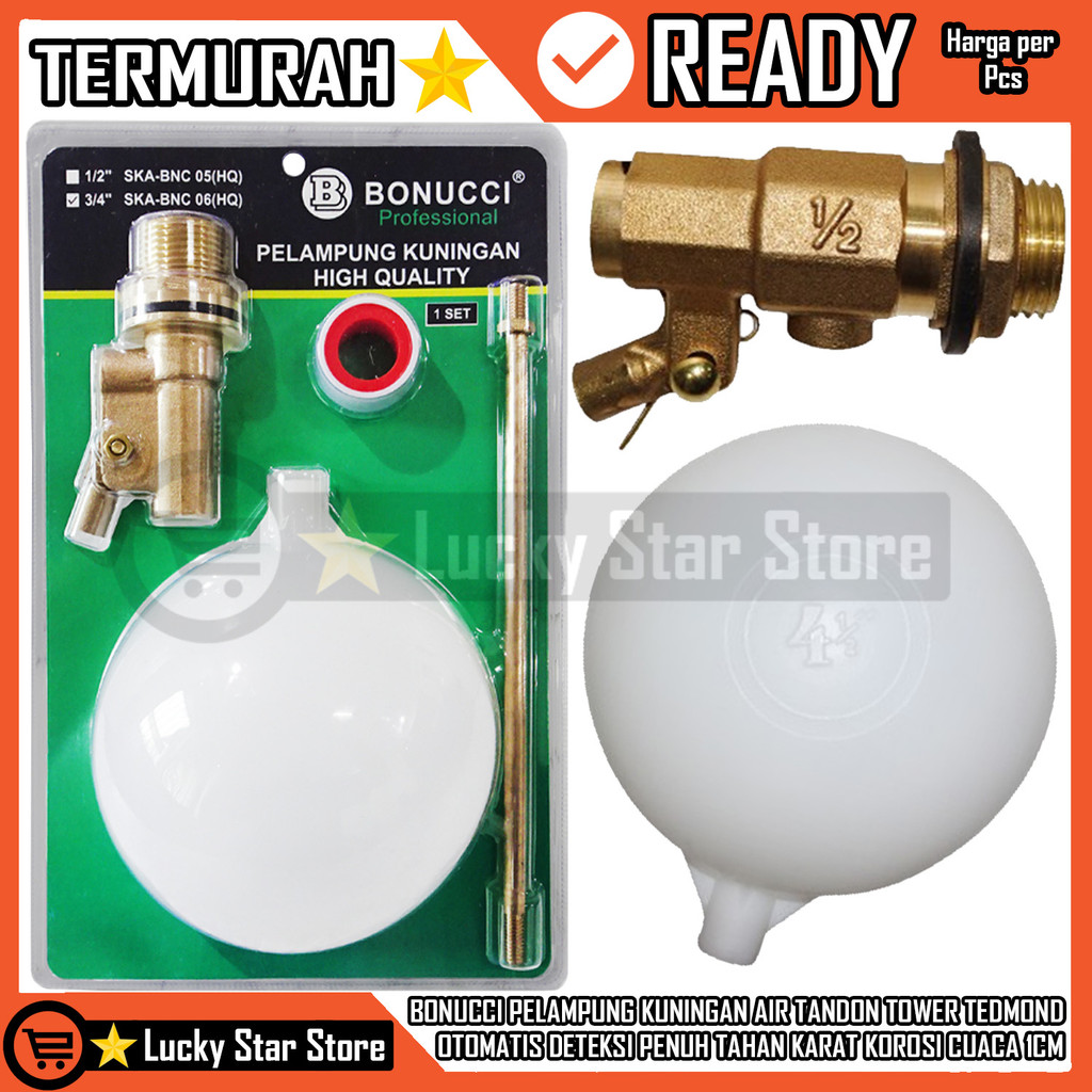 Jual BONUCCI Pelampung Kuningan Air Tandon Tower Toren Otomatis ...