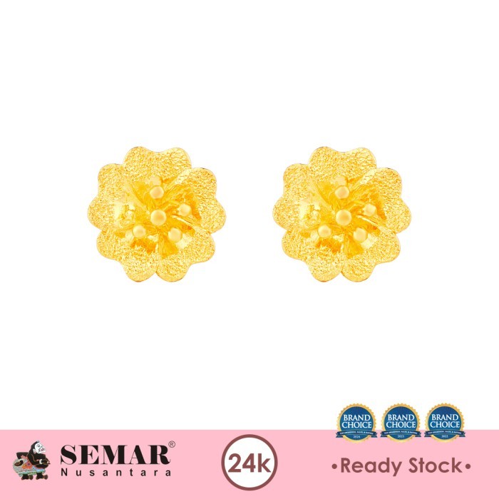 Jual Anting Emas Flower Of Bliss Gold 24K Semar Nusantara | Shopee ...