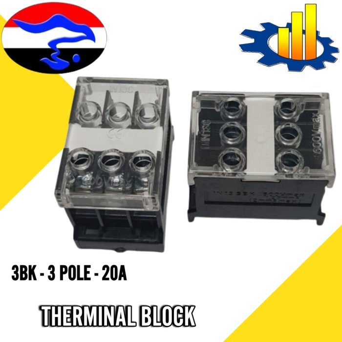 Jual TERMINAL BLOCK DIN RAIL EWIG IN-13BK 3P 20A | Shopee Indonesia