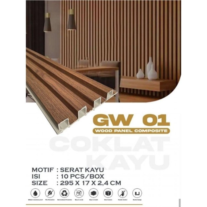 Jual [ INSTAN ] WPC wall panel / Wood panel composite per lembar | Shopee Indonesia