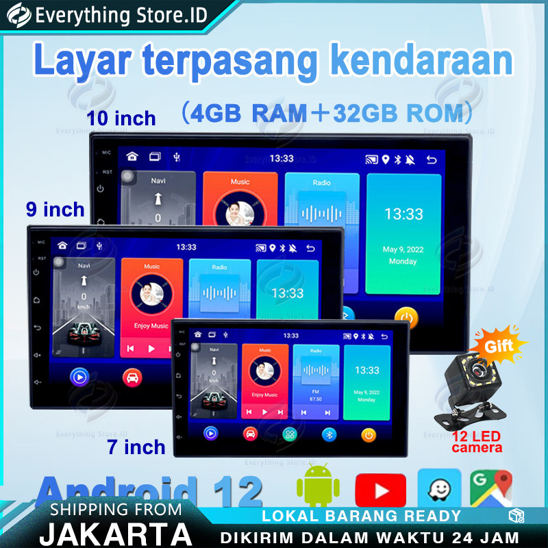 Jual 4G+32G IPS Screen Head Unit 7/9/10 Inch Car Android 13 Navigasi Untuk TOYOTA Daihatsu ...